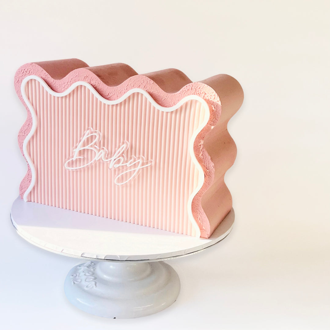 Cake Plaque - Squiggle Border