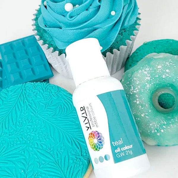 VIVID Oil Based Colour - Teal- 21g - somethingforcake